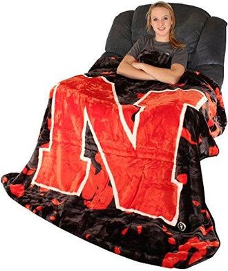 College Covers Everything Comfy Nebraska Cornhuskers Überwurfdecke, weich und warm, riesige Raschel-Überwurfdecke, 218,4 x 160 cm