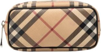 Burberry Pre-owned Canvas Pouch - - Pre-owned - Damen - Beige - ONE SIZE