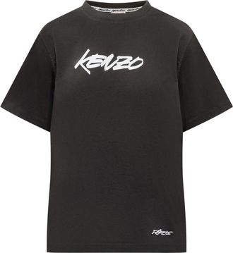 Kenzo Logo T-Shirt - - Tops - Damen - Schwarzk - XS