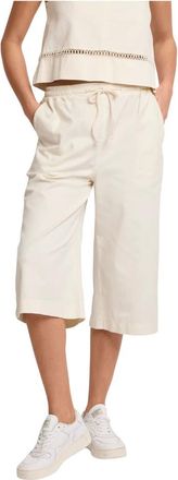 Kocca Femme, Pantalons, Blanc, Taille: 44 FR Pantaloni cropped coulisse