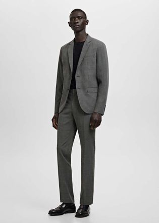 Mango Veste costume Par&iacute;s super slim-fit gris chin&eacute; moyen - Homme - 44 - MANGO MAN