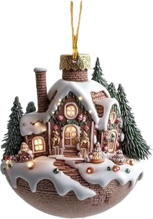 Generico Vintage f&uuml;r Zuhause in Tassenform: 2D-Acryldekoration, Material und langlebig, eleganter festlicher Look | Weihnachtsbaum-Anh&auml;nger f&uuml;r Flur, Schlafzim