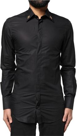 Dolce & Gabbana Homme, Chemises, Noir, Taille: XS Chemise habill&eacute;e Gold