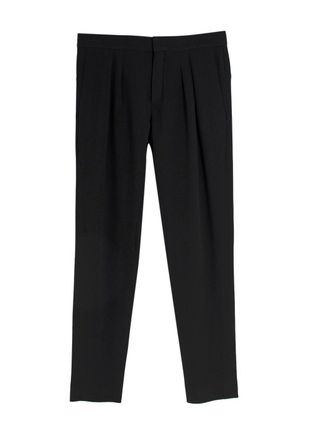 Chlo&eacute; Black Crepe Trousers with Hook and Eye Closure Size XS
