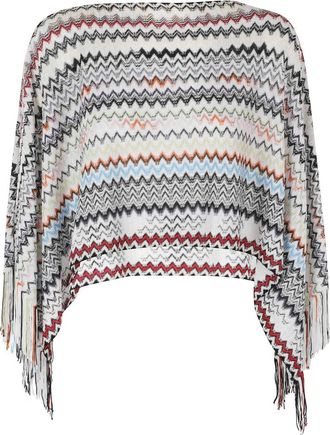 Missoni Femme, Vestes, Multicolore, Taille: ONE Size Poncho Zig Zag