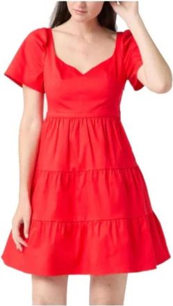 Nafnaf NAF Naf, Femme, Robes, Rouge, Taille: 40 FR Short Dress