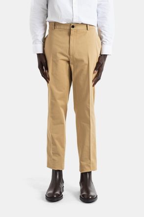Burberry Womens Fred Straight-Leg Camel Cotton-Twill Chinos Jean