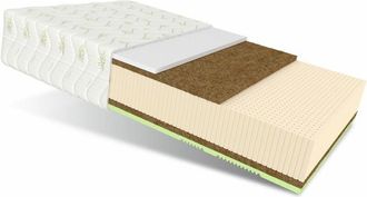 FDM Matratze 80x200 Latexmatratze giovani max 7 Zonen Latex Kokos Clima Latex H3 27 cm aloevera