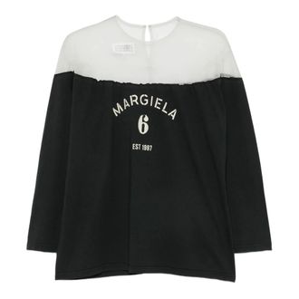 Maison Margiela Femme, Tops, Noir, Taille: 38 FR T-Shirt