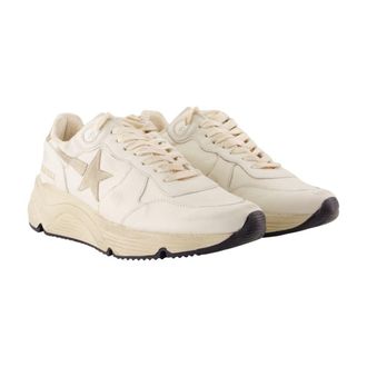 Golden Goose Womens Running Sneakers - Golden Goose Deluxe Brand Leather White Calfskin Shoes