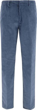 Etro Roma Stretch Cotton Corduroy Hose - - Trousers - Herren - Blau - L