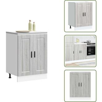 vidaXL The Living Store - vidaXL Armoire de cuisine Porto sonoma gris bois ding&eacute;nierie