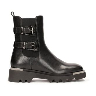 Kazar Schwarze Lederstiefel im Rockstil - - Shoes - Damen - Schwarzk - 40 EU