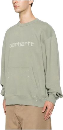 Carhartt Work in Progress Homme, Sweatshirts et sweats &agrave; capuche, Vert, Taille: L Crew Neck SweaT-shirt