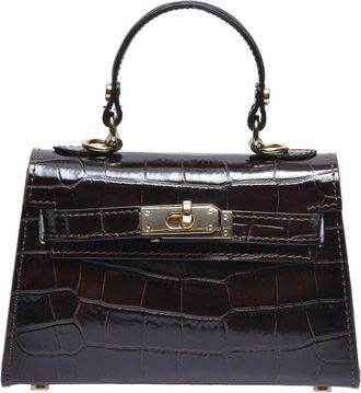 Roberta M Zweifarbig Rindsledertasche