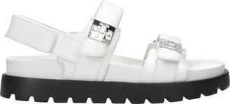 Tory Burch Femme, Chaussures, Blanc, Taille: 38 EU Sandale Plate &agrave; Plateforme