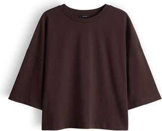 OPUS T-Shirt Boxy T-Shirt aus reinem Baumwolljersey Oversized Passform, Seitenschlitze f&uuml;r l&auml;ssigen Look