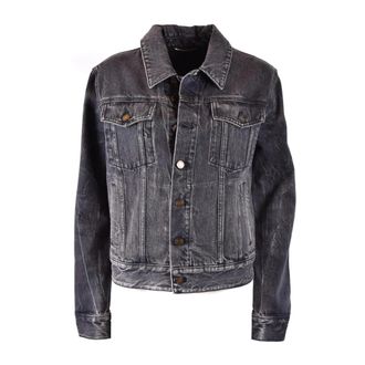Saint Laurent Denim Blouson Jacke - - Jackets - Damen - Blau - XS