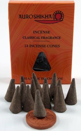 Guru Shop Auroshikha R&auml;ucher Kegel - Orange Blossom, 9x7x1 cm