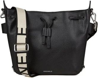 Coccinelle Gretel Ribbon Handbag Cuir Grain&eacute; - Femme - Sacs - Noir - Taille: ONE Size
