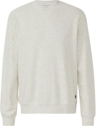 s.Oliver Sweatshirt Sweatshirt Strukturiertes Sweatshirt mit Rippb&uuml;ndchen