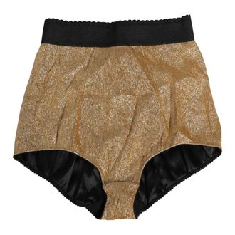 Dolce & Gabbana Femme, Sous-v&ecirc;tements, Jaune, Taille: 40 FR Culotte gainante taille haute