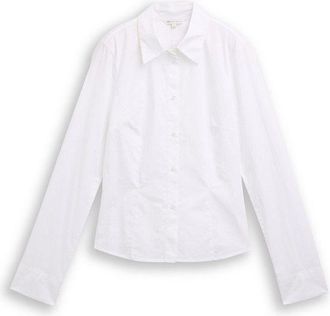 Tom Tailor Langarmbluse Blusen & Shirts Fitted Hemdbluse aus Baumwolle