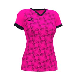 Joma Supernova III Kurzarm-T-Shirt Fluor Pink Schwarz, 901431.031.XL