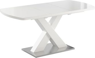 Vicco Esstisch Chinto, ausziehbarer Esszimmertisch, Weiß, 120 x 80 cm ausziehbar