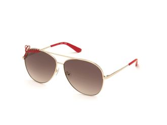 Guess Damen 0 Sonnenbrille, Gold, 60