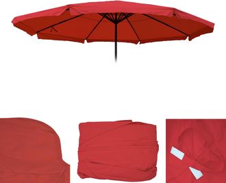 Mendler Ersatz-Bezug f&uuml;r Sonnenschirm Meran Pro, Gastronomie Marktschirm mit Volant &Oslash; 5m, Polyester - Bordeaux