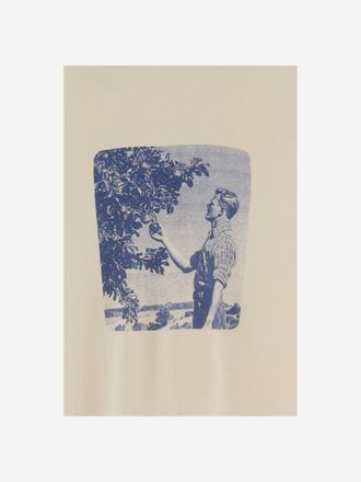 J.W.Anderson Picking Fruit Print Cotton T-Shirt - Beige