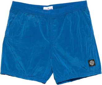 Stone Island Homme, Maillots de bain, Bleu, Taille: S Logo Patch Swim Shorts