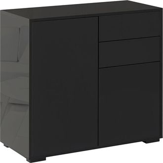 HOMCOM Homcom - Kommode Sideboard mit Schublade, 2 Push-Click-T&uuml;ren, Aufbewahrungsschrank mit verstellbarem Regal, Schubladenschrank f&uuml;r K&uuml;che, Wohnzimmer