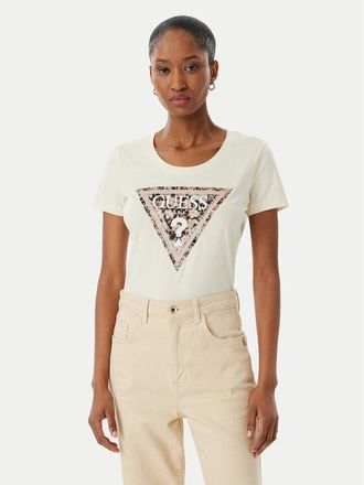Guess T-Shirt W6RI32 J1314 &Eacute;cru Regular Fit