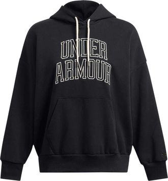 Under Armour Icon Kapuzenpullover f&uuml;r Damen, &Uuml;berschnittene Schulter, &Uuml;bergro&szlig; (Schwarz)