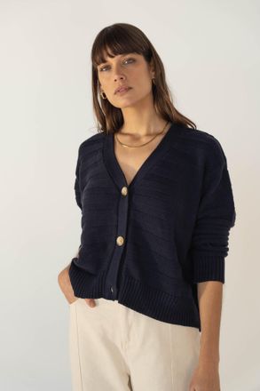 Näz Damen vegan Strickjacke Sophia Navy