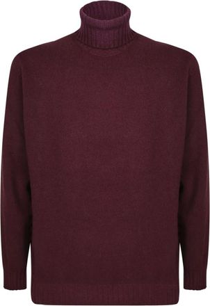 Dell'Oglio Homme, Pulls, Rouge, Taille: 2XL Pull &agrave; Col Montant