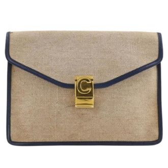 Celine Pre-owned Vintage Clutch - Femme - Pre-owned - Beige - Taille: ONE Size
