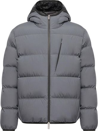 Moncler Moncler Doudoune Courte &Agrave; Capuche Poitevin, Homme, Gris, Taille: 0