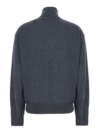 Semicouture Womens V-Neck Pullover Freda Grey Wool Virgin Tops Top
