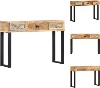 vidaXL Konsolentisch 110 x 30 x 76 cm Mangoholz Massiv - Mangoholz Tisch - Konsole - Wohnzimmerm&ouml;bel - Sideboard - Dekorationstisch