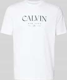 Calvin Klein T-Shirt mit Label-Print und Rundhalsausschnitt