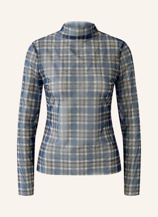 Oui Longsleeve Aus Mesh blau