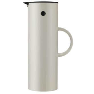 Stelton Isolierkanne EM77 - Doppelwandige Isolierkanne für heiße/kalte Getränke - Tee- & Kaffeekanne mit Glaseinsatz, Magnetverschluss, Schraubdeckel, Vintage