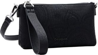 Desigual Accessoires PU Others, Portefeuille bi-Pliable Femmes, Noir, 19.6
