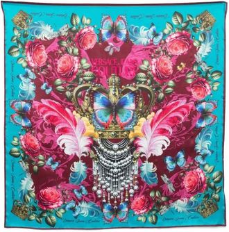 Versace Jeans Couture Tücher & Schals - Ornate Silk Scarf With Design - Gr. unisize - in Rosa - für Damen