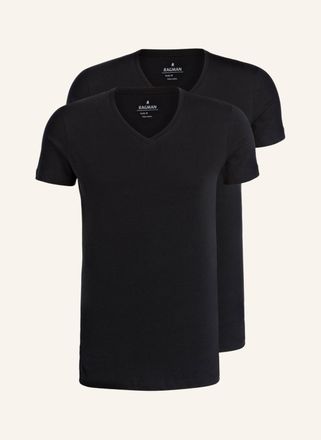 Ragman Ragman 2er-Pack V-Shirts schwarz