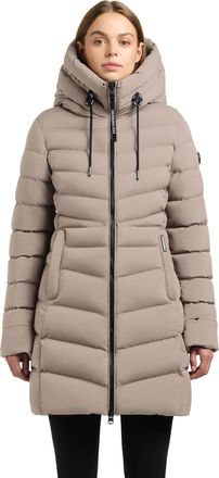 Khujo Tuhani 5 Damen Wintermantel leichter Steppmantel Mantel Winterjacke (DE/NL/SE/PL, Alphanumerisch, L, Regular, Regular, Greige)