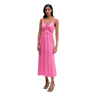 Never Fully Dressed Midi Viskosekleid - - Dresses - Damen - Rosa - M